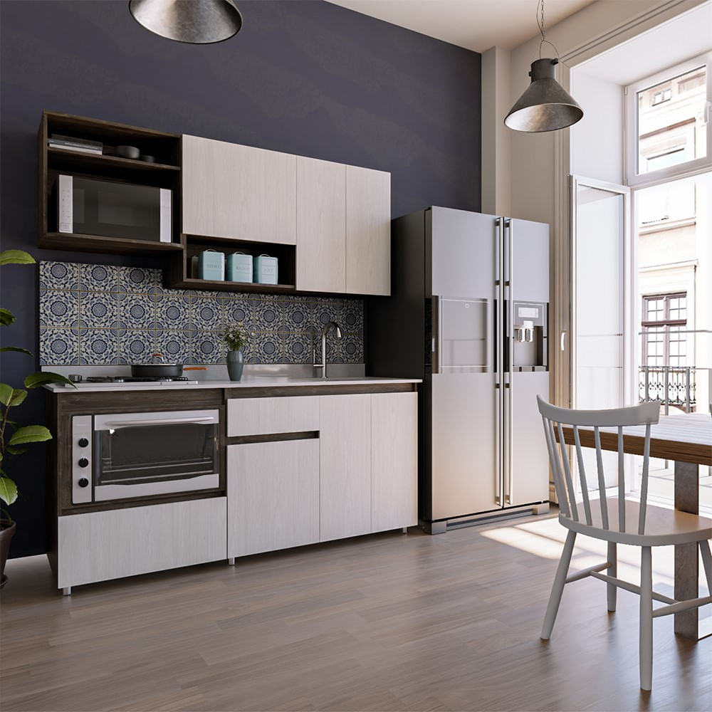 Cocina Integral Barcelona 1.80 Modulo Horno Medio Formato